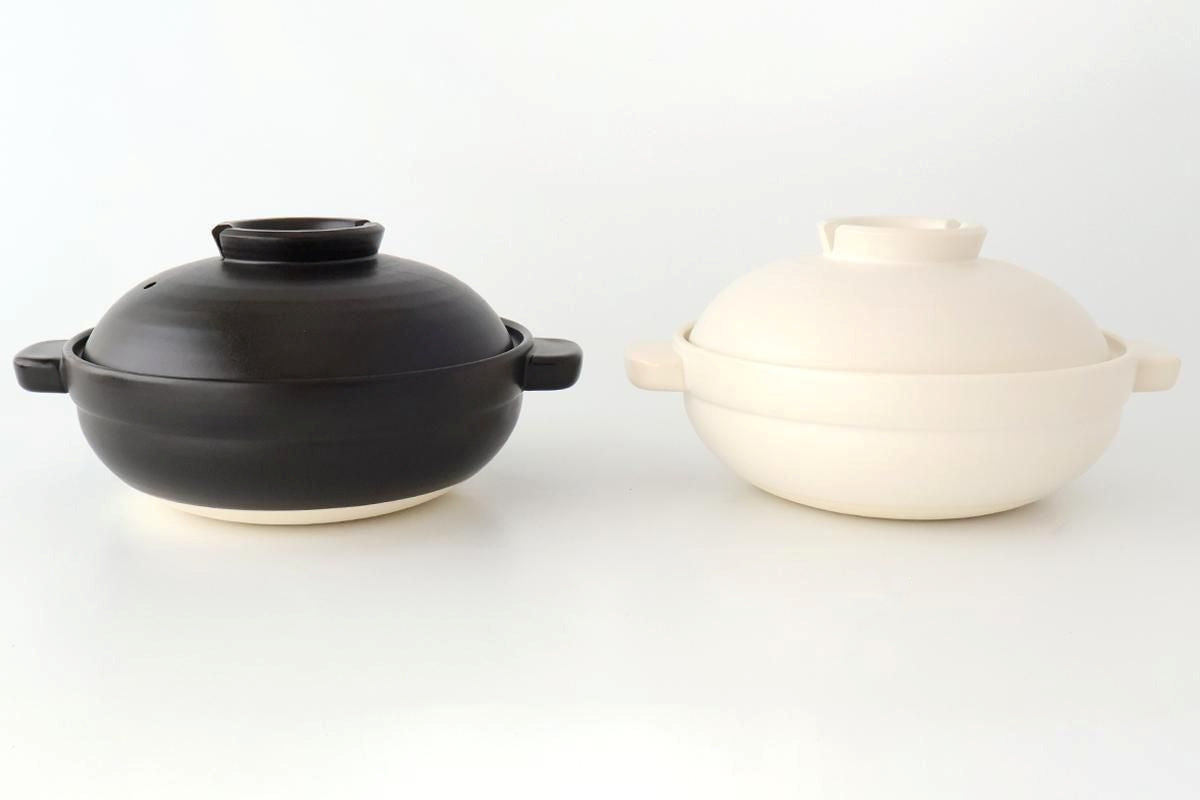 Kamoshika Dogu Store Donabe White Regular Size | Japanese Clay Pot ...